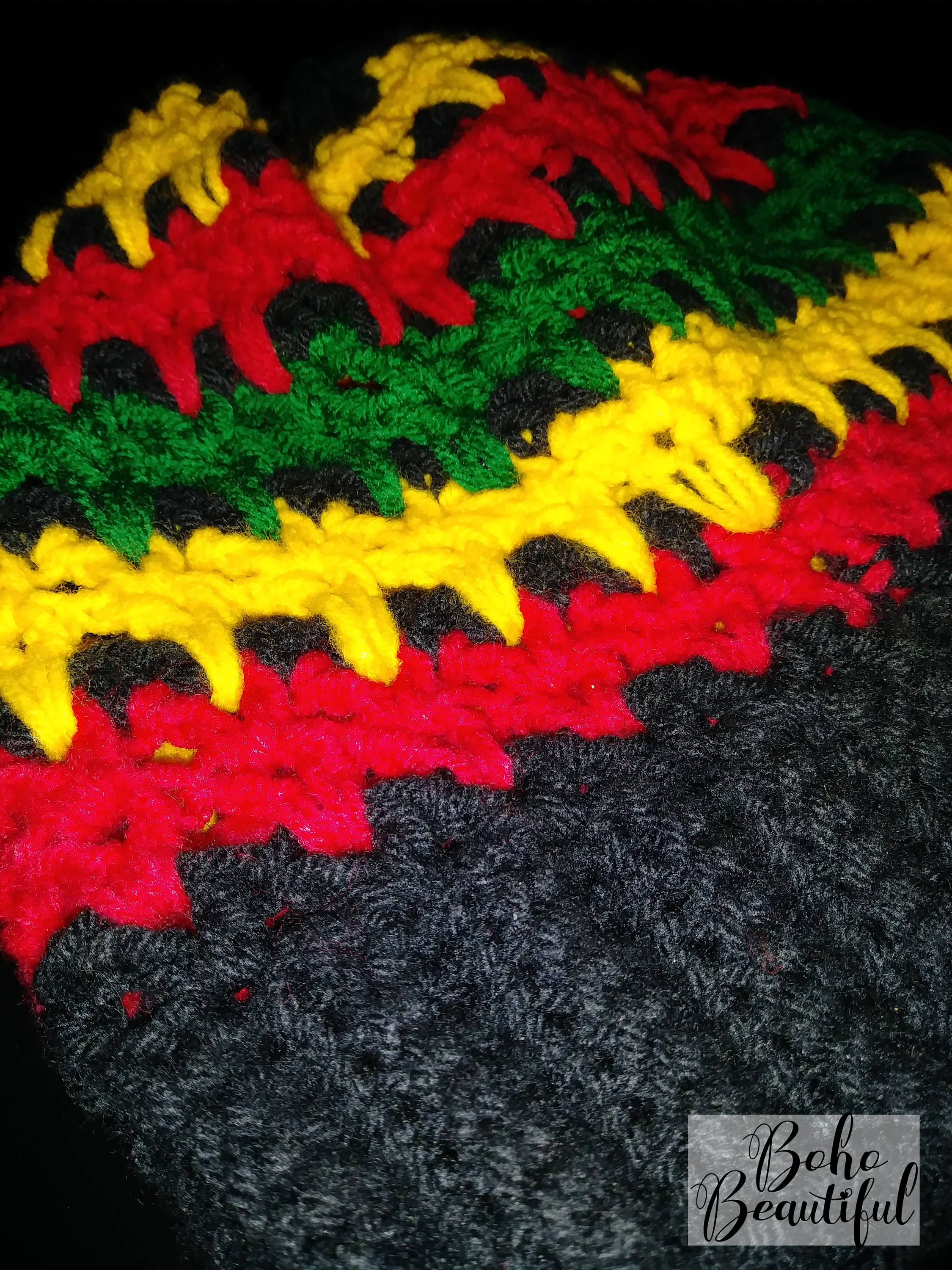 Rasta Slouchy Hat Crochet Pattern Dreadlock Hat Rasta - Etsy