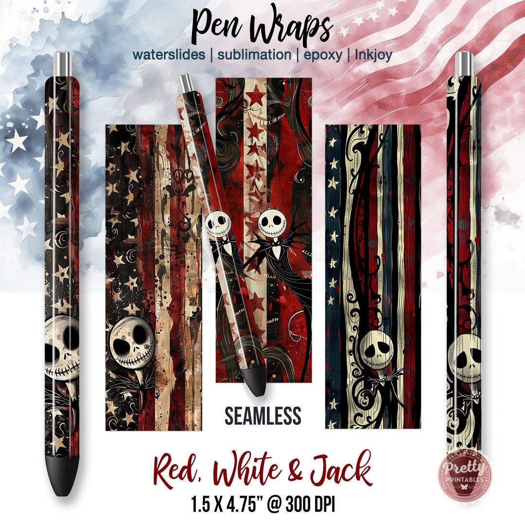 Red White & Jack Pen Wraps: America Pen Wraps, Pen Wrap Bundle ...