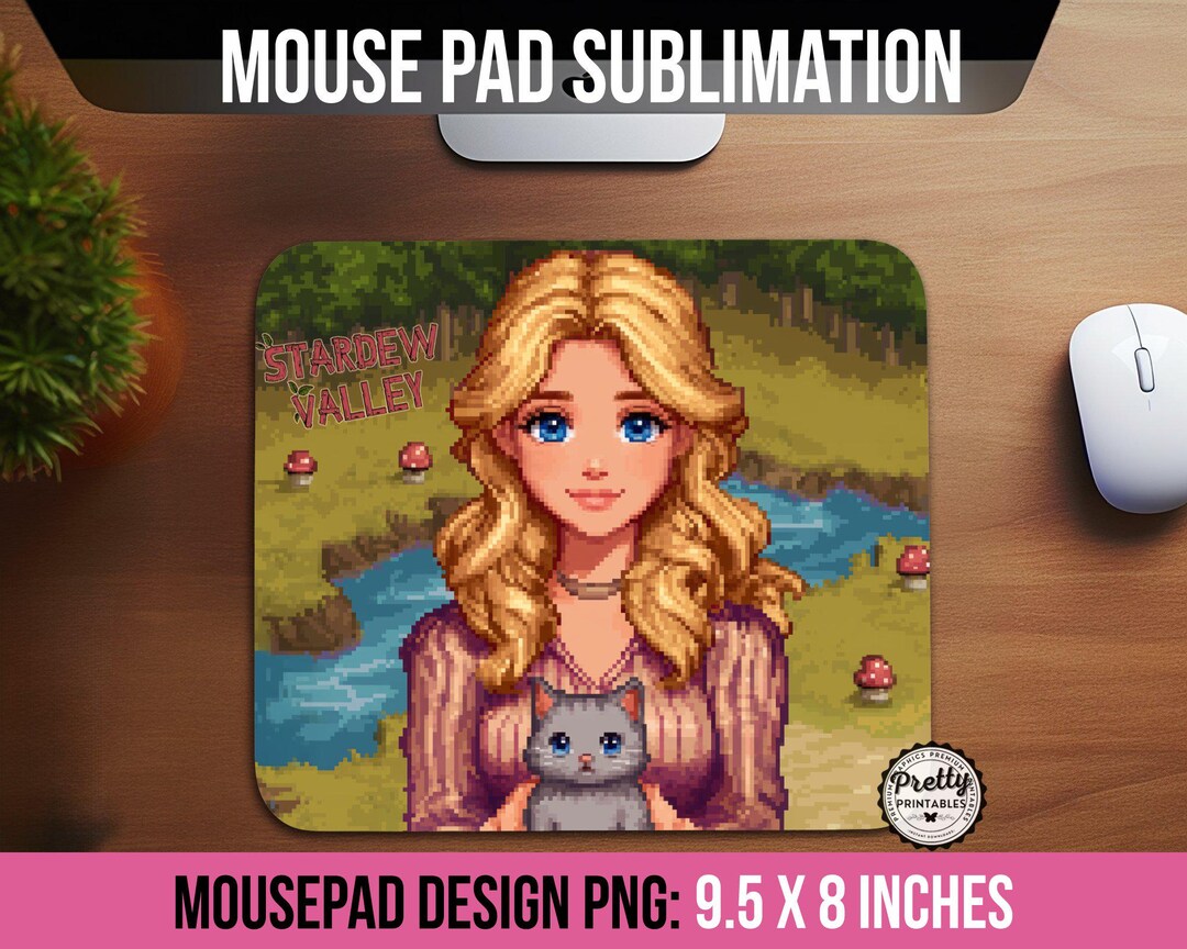 Stardew Valley Mousepad Sublimation Design PNG: Haley Pixel Art, Fan ...