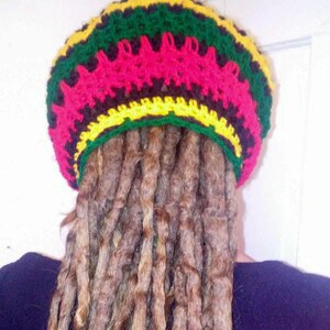 Rasta Dread Tube Hat – Crochet Pattern - Dreadlock Hat - Rasta Tam ...