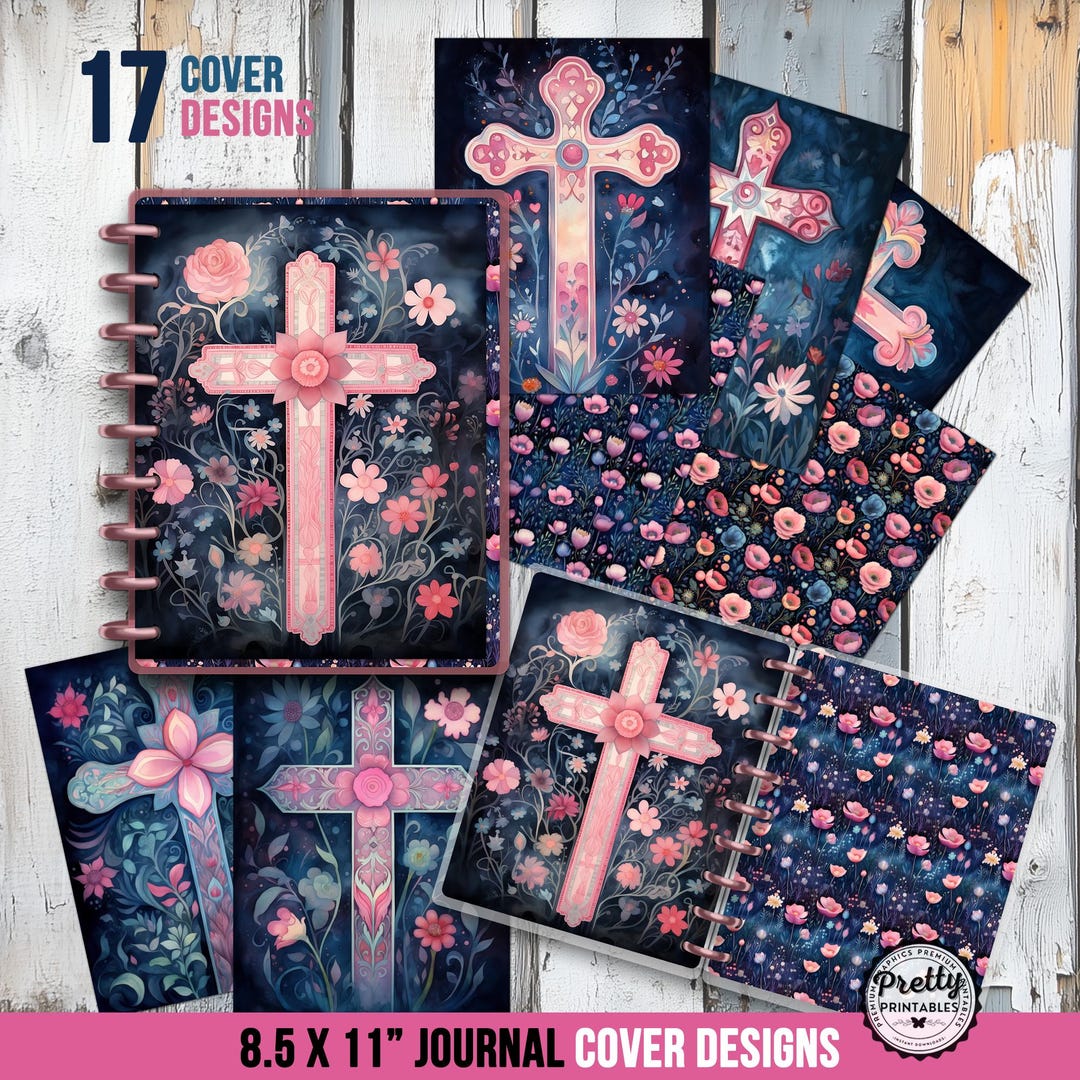 Cross Planner Cover Set PDF: DIY Printable Christian Journal Covers ...