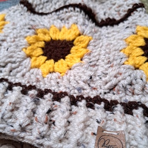 Rustic Sunflower Hat Crochet Pattern, Sunflower Crochet, Autumn Crochet ...