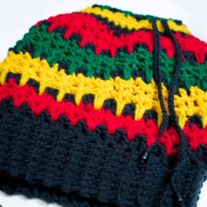 Rasta Dread Tube Hat – Crochet Pattern - Dreadlock Hat - Rasta Tam ...