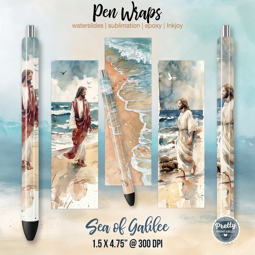 Jesus Pen Wraps: Christian Faith Sublimation Bundle, Waterslide Pen ...