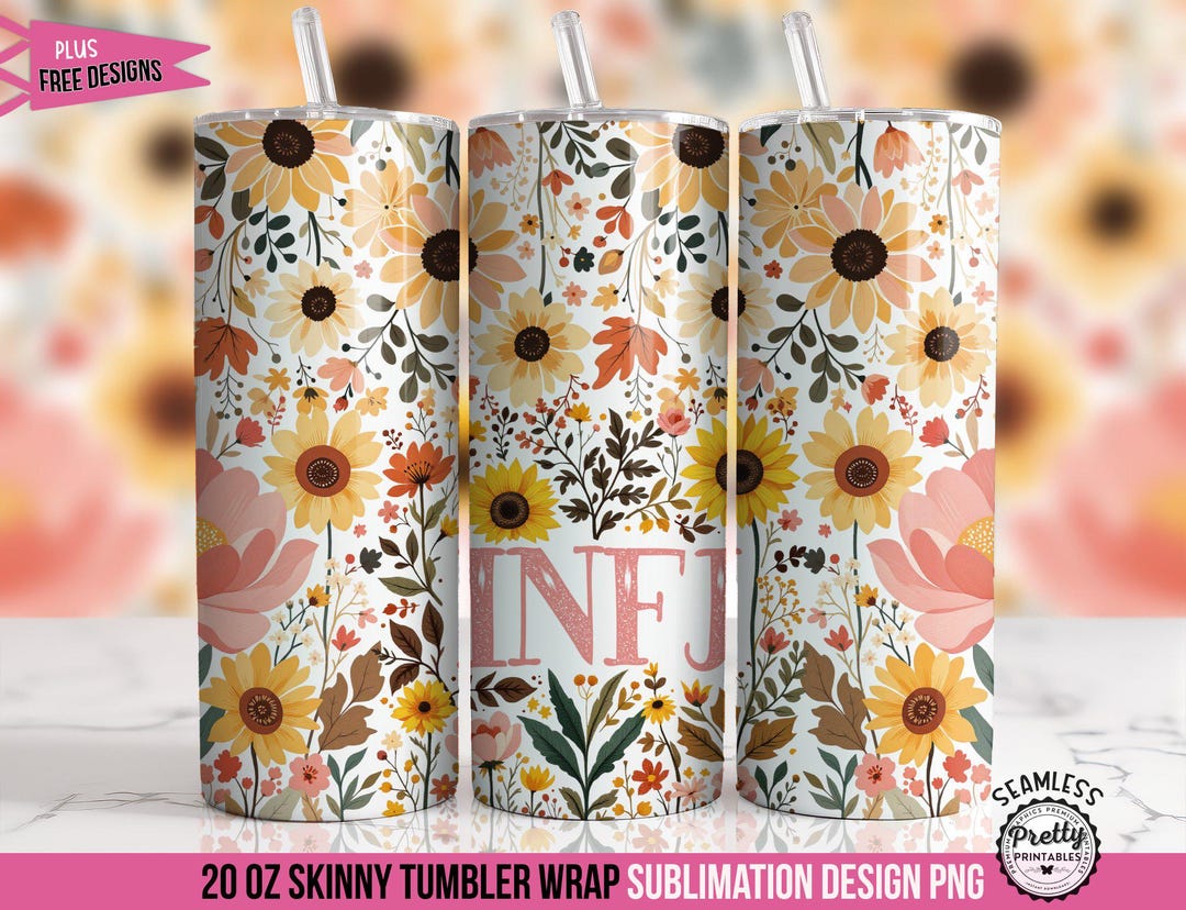 INFJ Tumbler Wrap: 20 Oz Skinny Seamless Sublimation Design PNG, MBTI ...