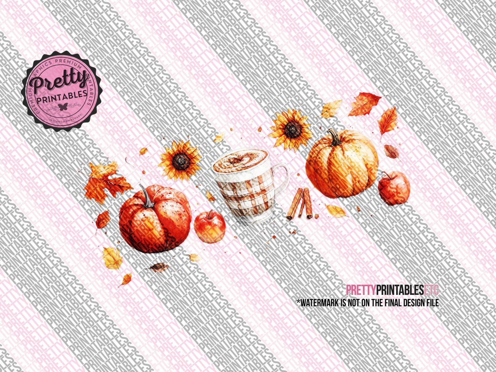 Fall Libbey Glass Can PNG: 16oz Sublimation Design Mug Wrap, Fall Glass ...