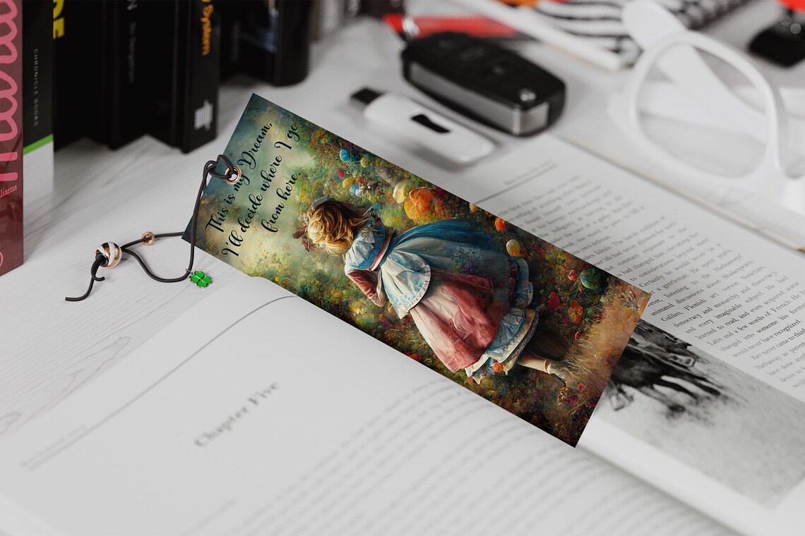 Alice in Wonderland Bookmarks V3: Printable PDF, Alice in Wonderland ...