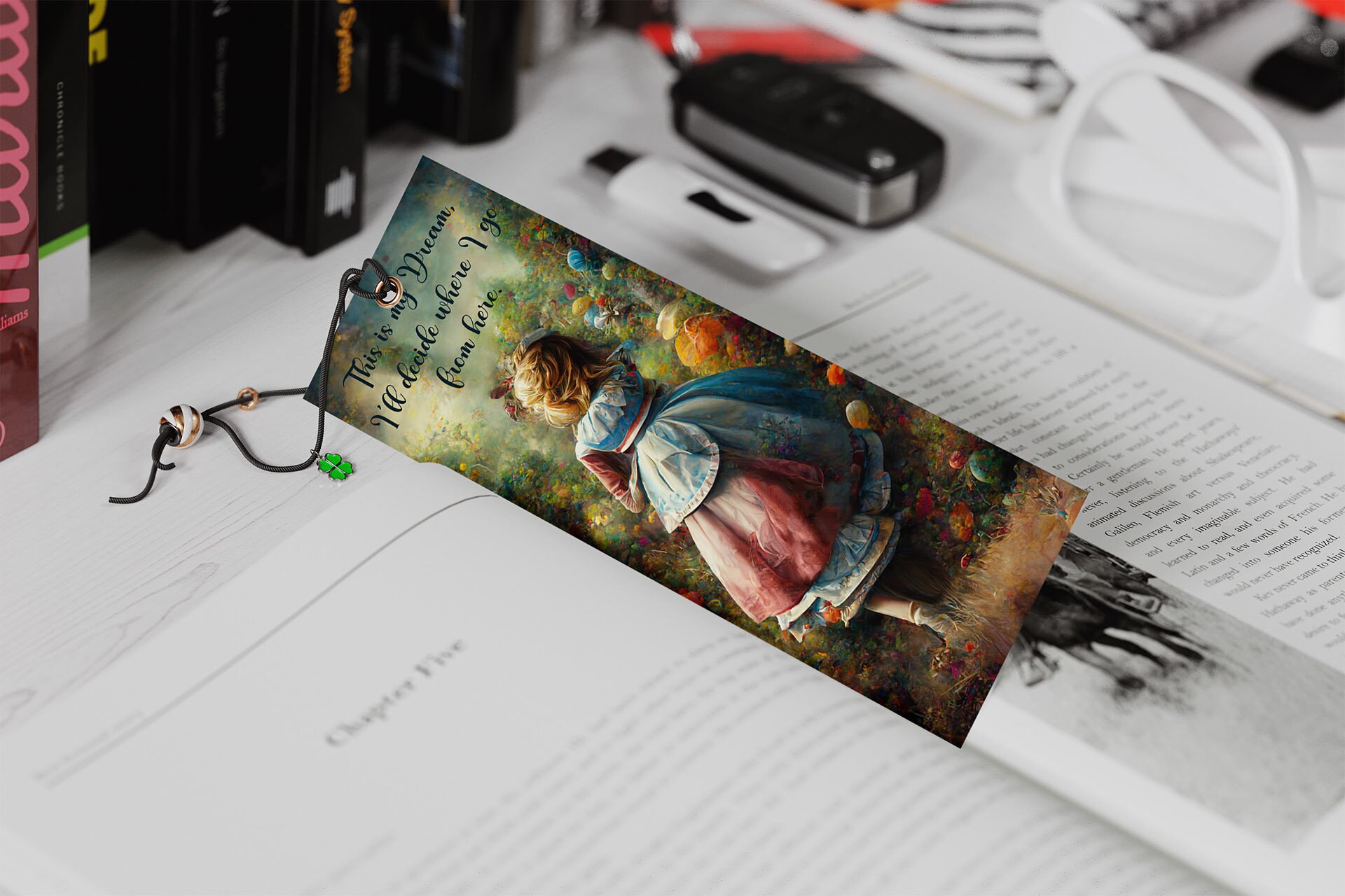 Alice in Wonderland Printable Bookmarks, Set of 4 - Etsy