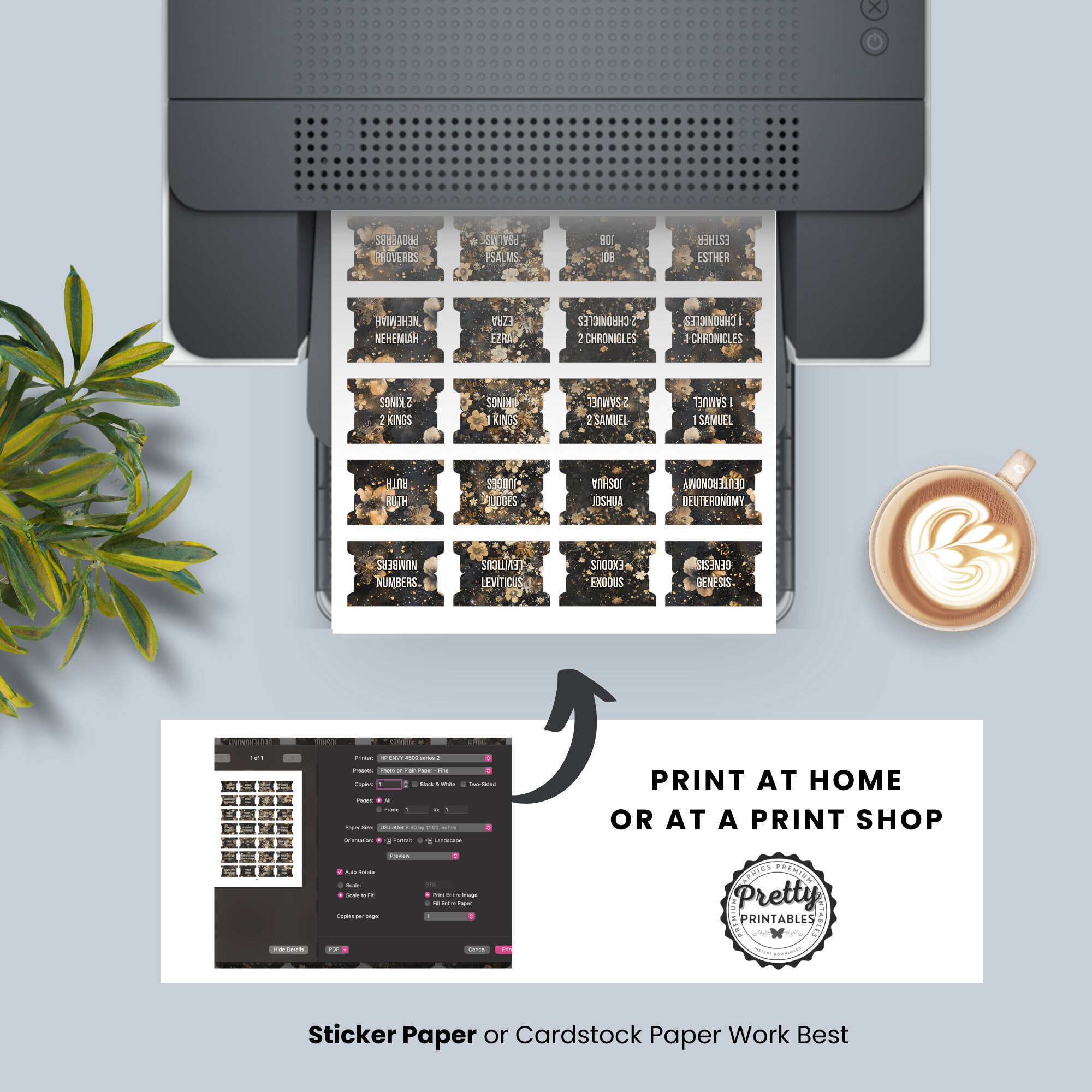 Bible Tabs: Printable Sage Floral Bible Tabs for Women, Journaling Tabs ...