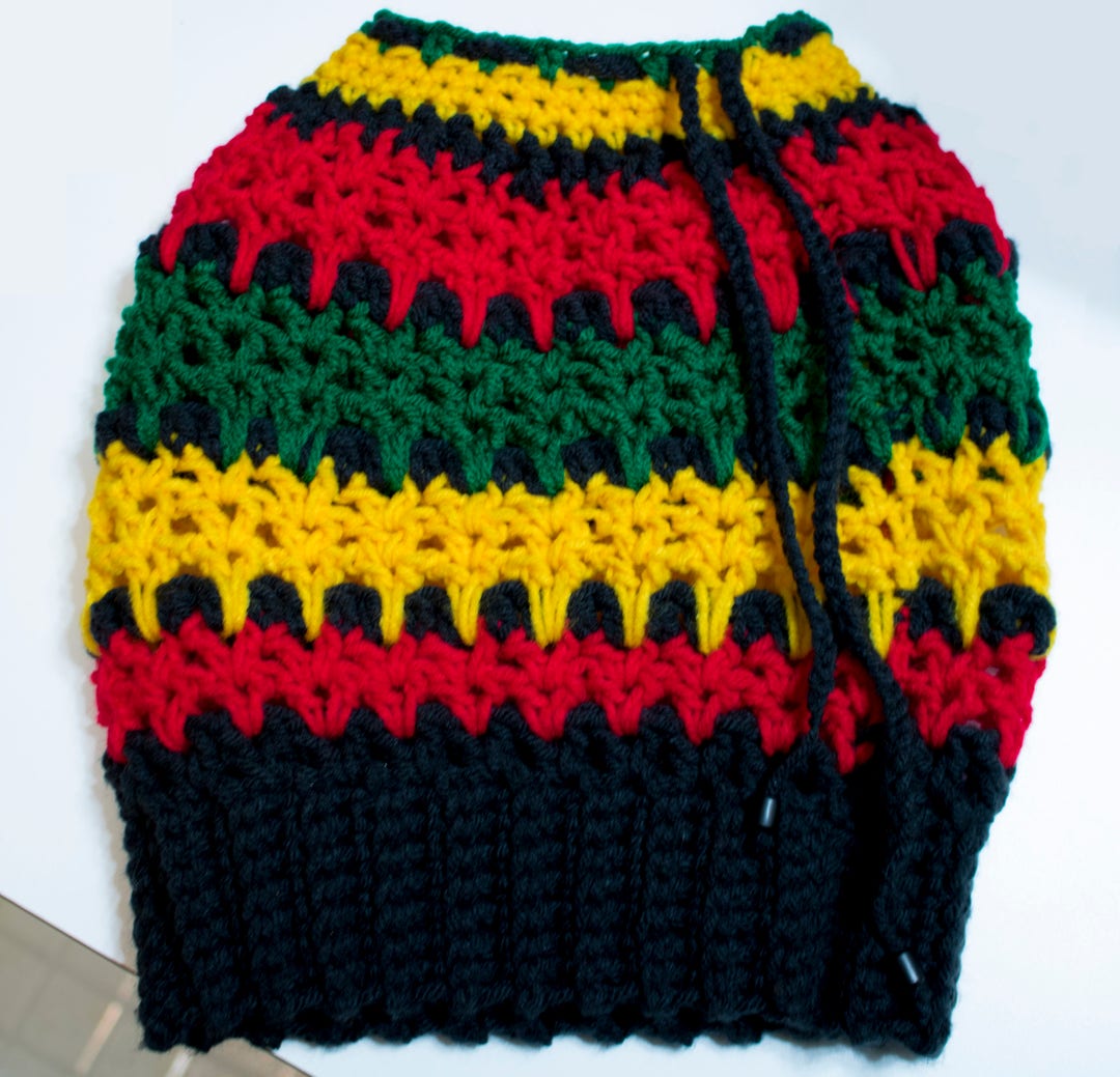 Rasta Dread Tube Hat – Crochet Pattern - Dreadlock Hat - Rasta Tam ...