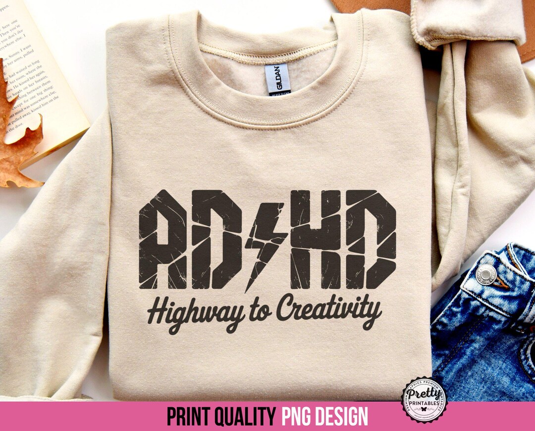 Adhd PNG: Adhd Tshirt Png Sublimation Design, Adhd Sticker Png, Highway ...