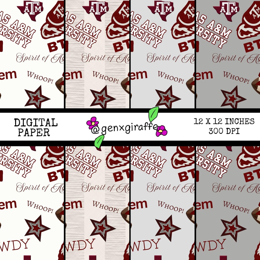 Texas A&M Inspired Digital Paper Set | Corduroy Texture | Neutral ...