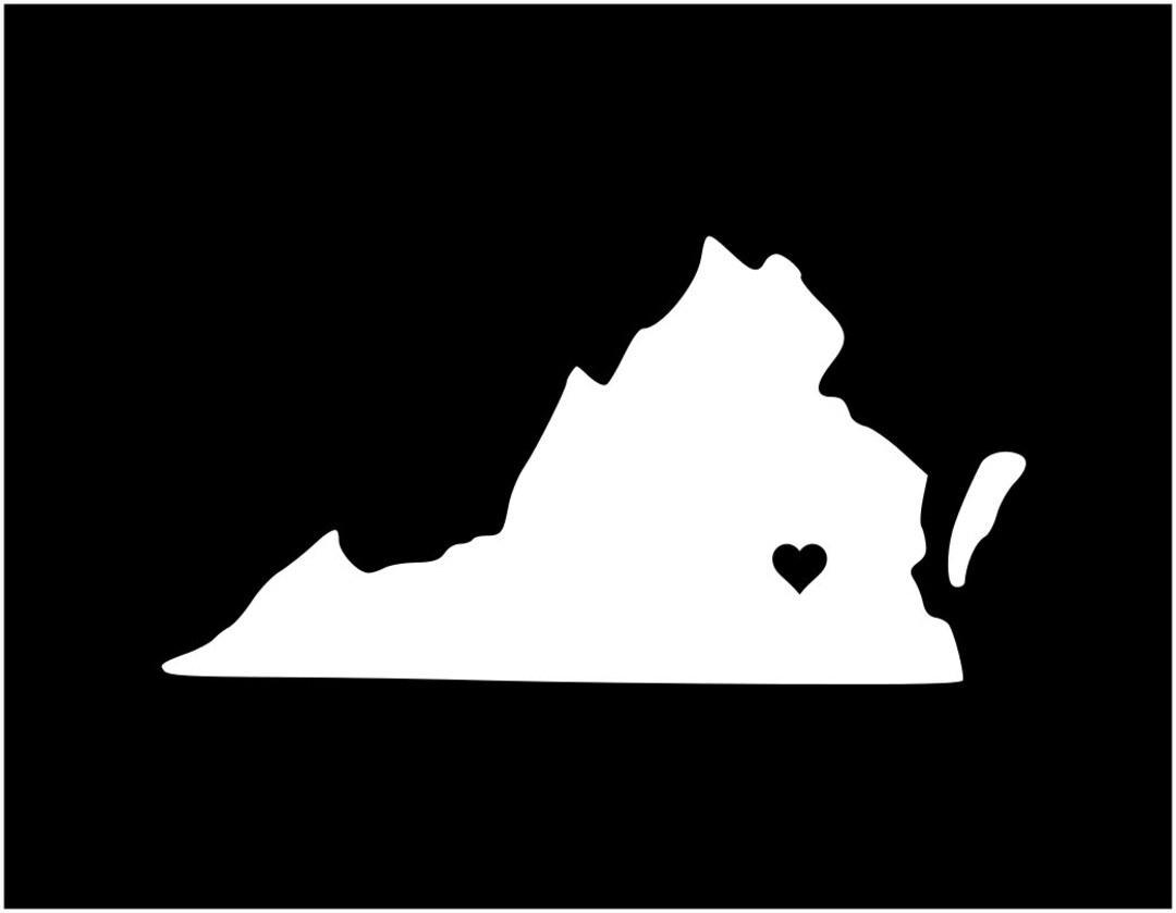 Virginia State Car Decal, Virginia , VA, Window Sticker, Vinyl Decal ...