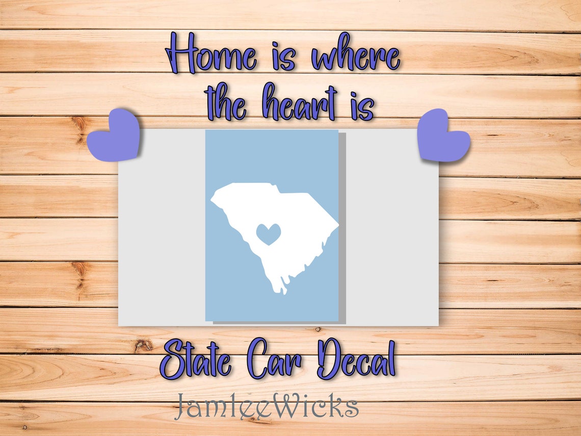 South Carolina State Car Decal, South Carolina, SC, Window Sticker ...