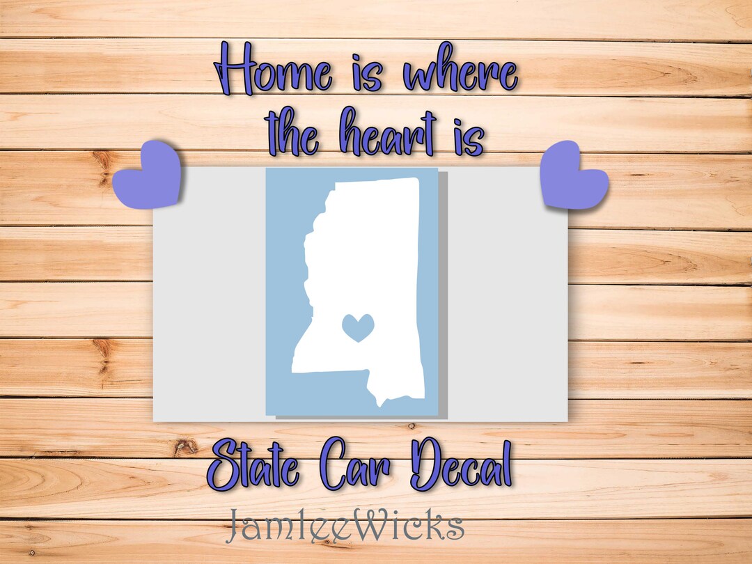 Mississippi State Car Decal, Mississippi, MS, Window Sticker, Vinyl ...