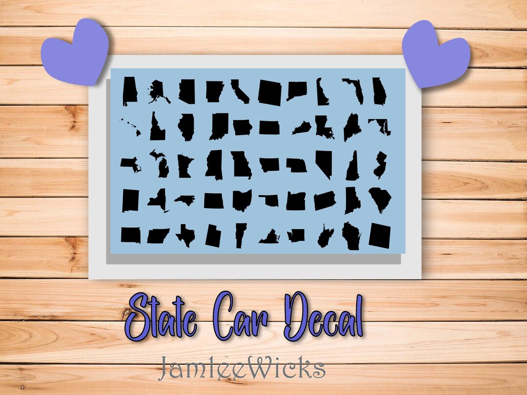 Home State State Car Decal, Window Sticker, Vinyl Decal, Custom Decal ...