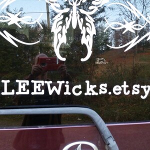 Car Decal for Window, White Vinyl, Business Advertisement, Website ...