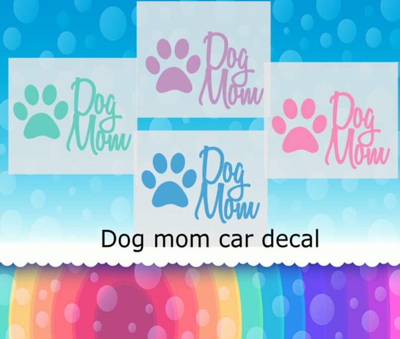 Dog Mom Car Decal Vinyl Decal Dog Lover Dog Lover Car - Etsy