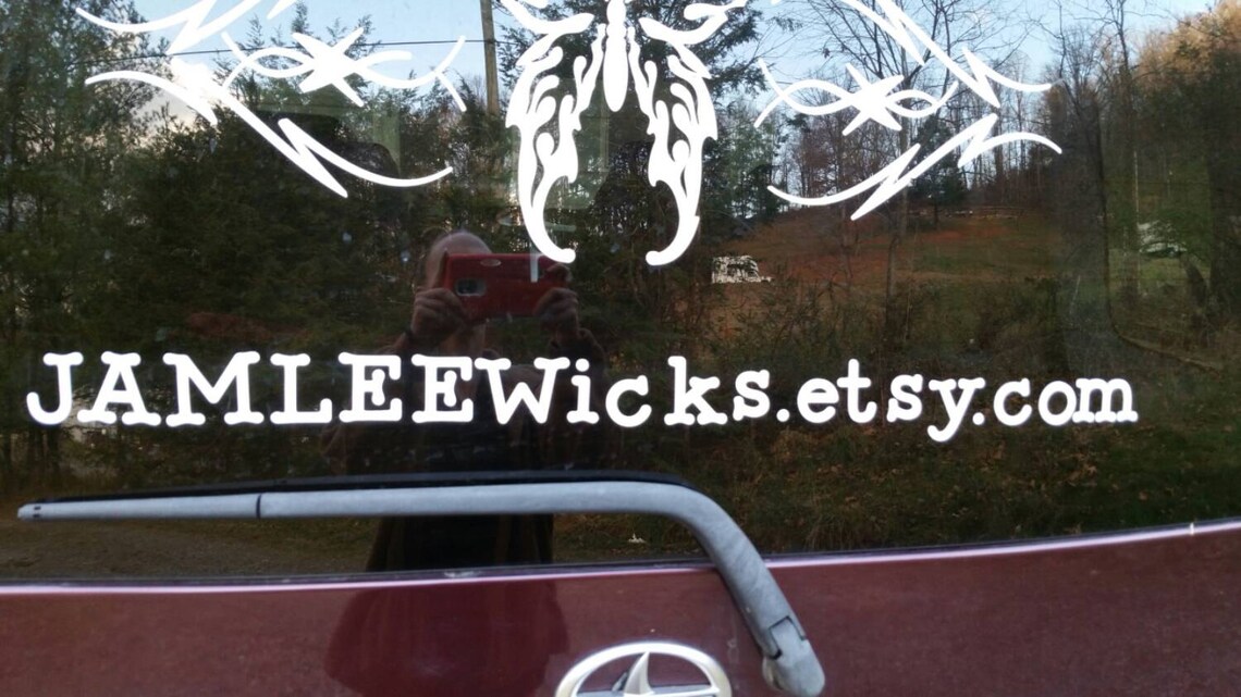 Car Decal for Window, White Vinyl, Business Advertisement, Website ...