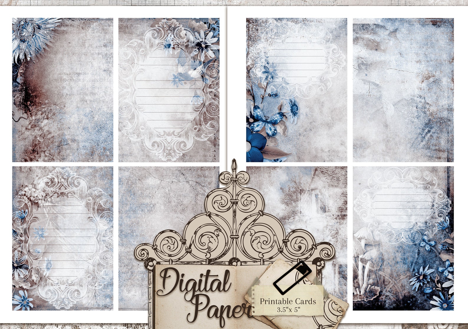 Printable Paper Journaling Cards Printable Cards Printable - Etsy