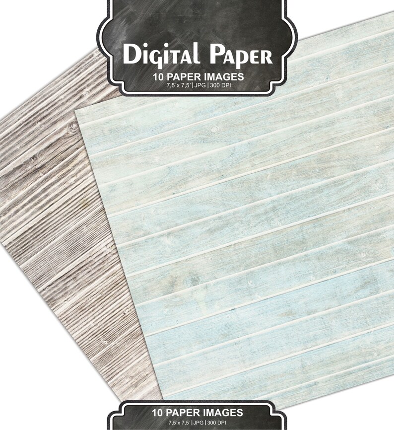 Digital Paper Pack ROSES AND WOOD Vintage Floral | Etsy