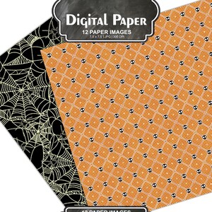 Halloween digital Paper Pack, Background, printable Paper, Download ...