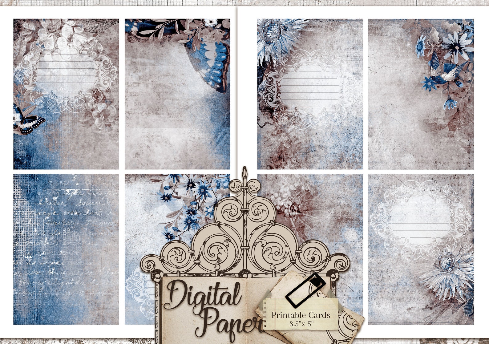 Printable Paper Journaling Cards Printable Cards Printable - Etsy