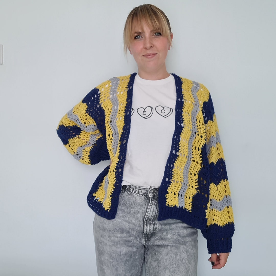 Zig a Zig Ah Cardigan Crochet Pattern - Etsy