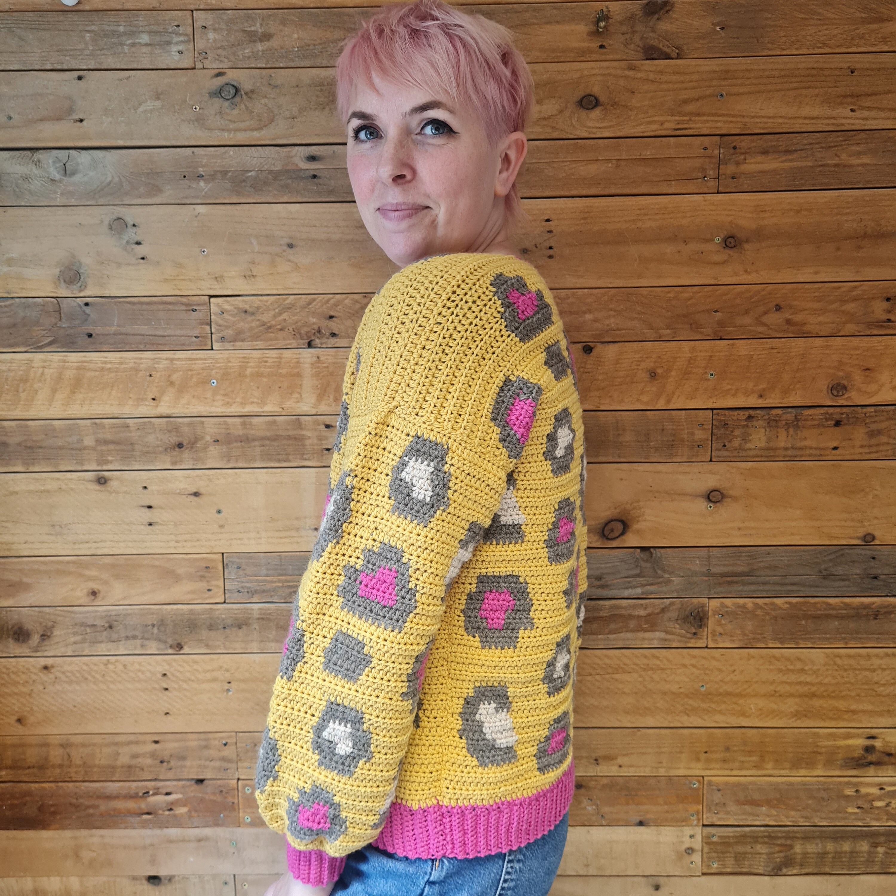 Wannabe Cardi Leopard Print Crochet Cardigan Pattern - Etsy