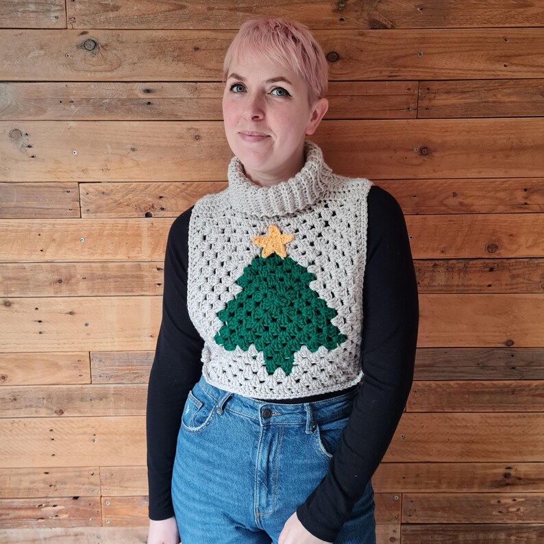 Christmas Tree Pop-over Crochet Vest Pattern - Etsy