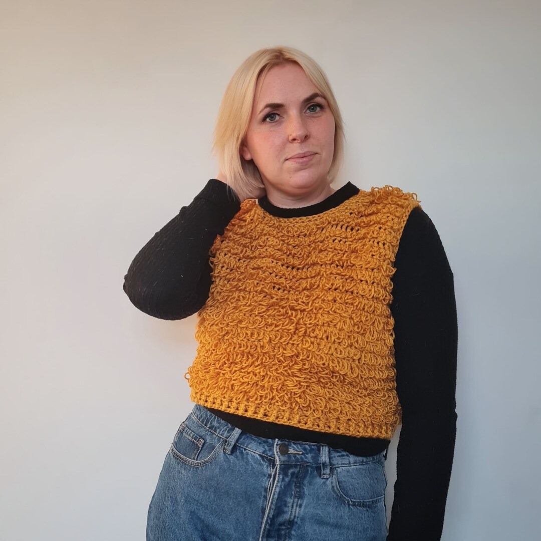 Loops!... I Did It Again, LIDIA Loop Stitch Vest Crochet Pattern - Etsy