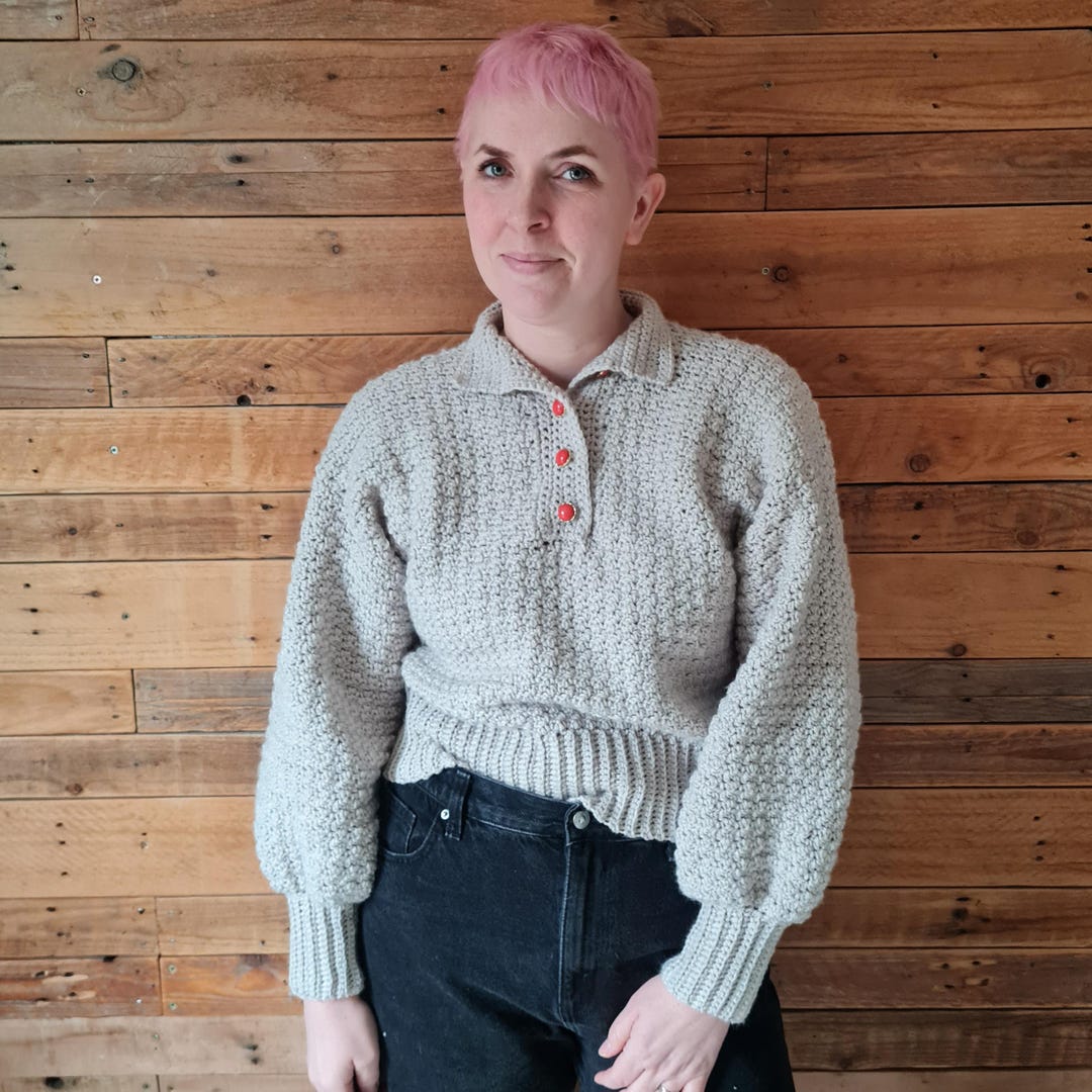 Blossom Button-up Crochet Sweater Pattern - Etsy