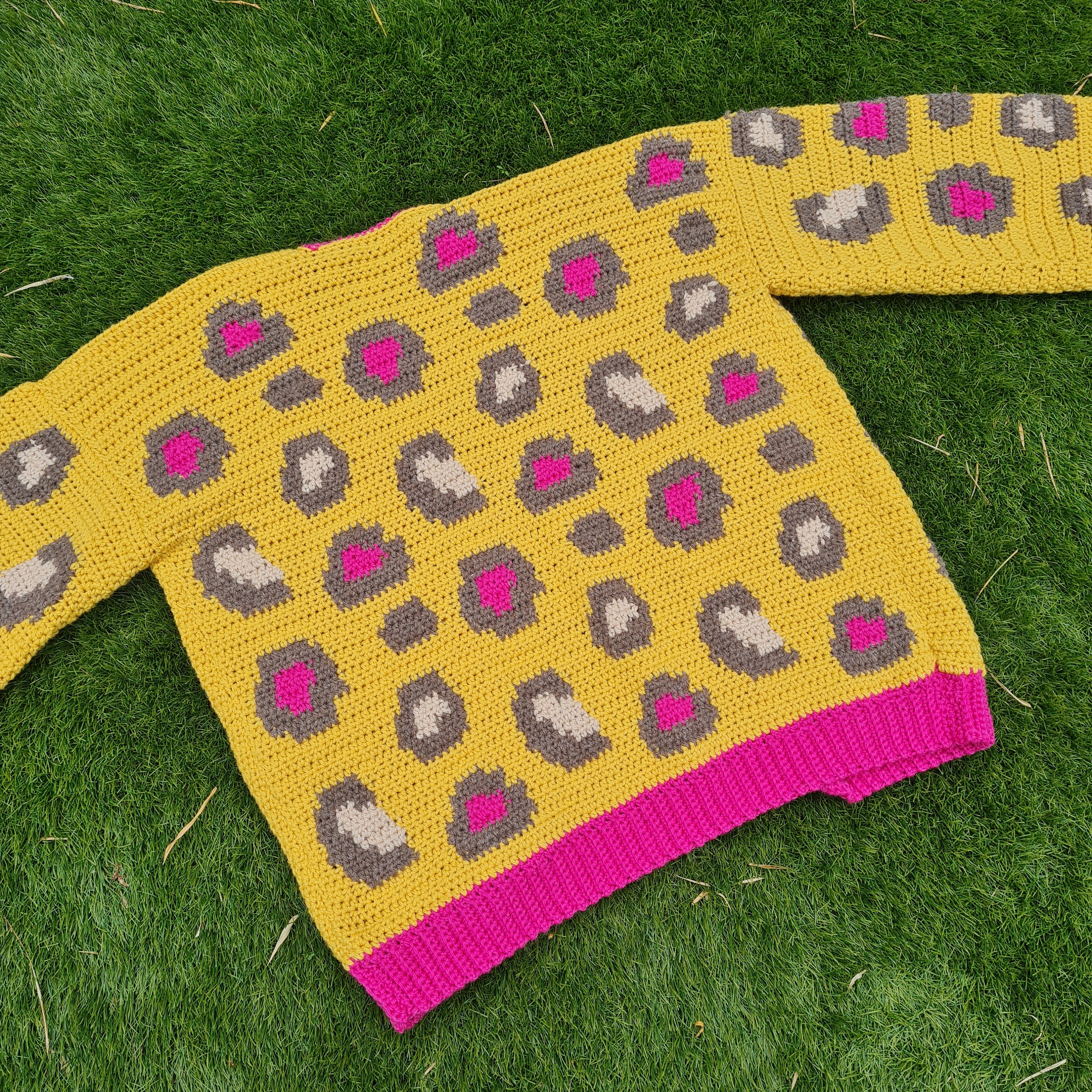 Wannabe Cardi Leopard Print Crochet Cardigan Pattern - Etsy
