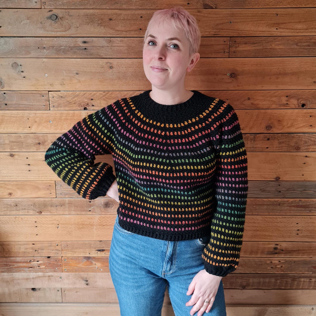 Pixels Sweater Crochet Pattern - Etsy
