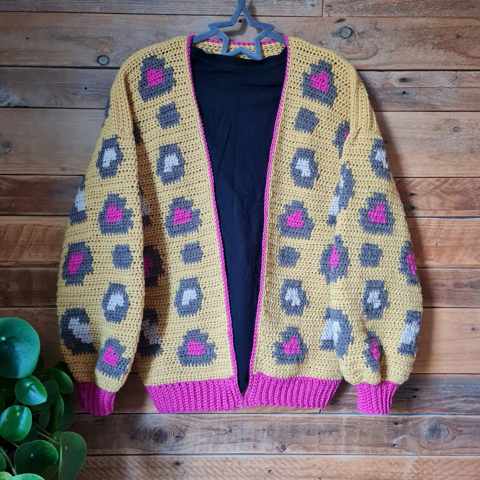 Wannabe Cardi Leopard Print Crochet Cardigan Pattern - Etsy