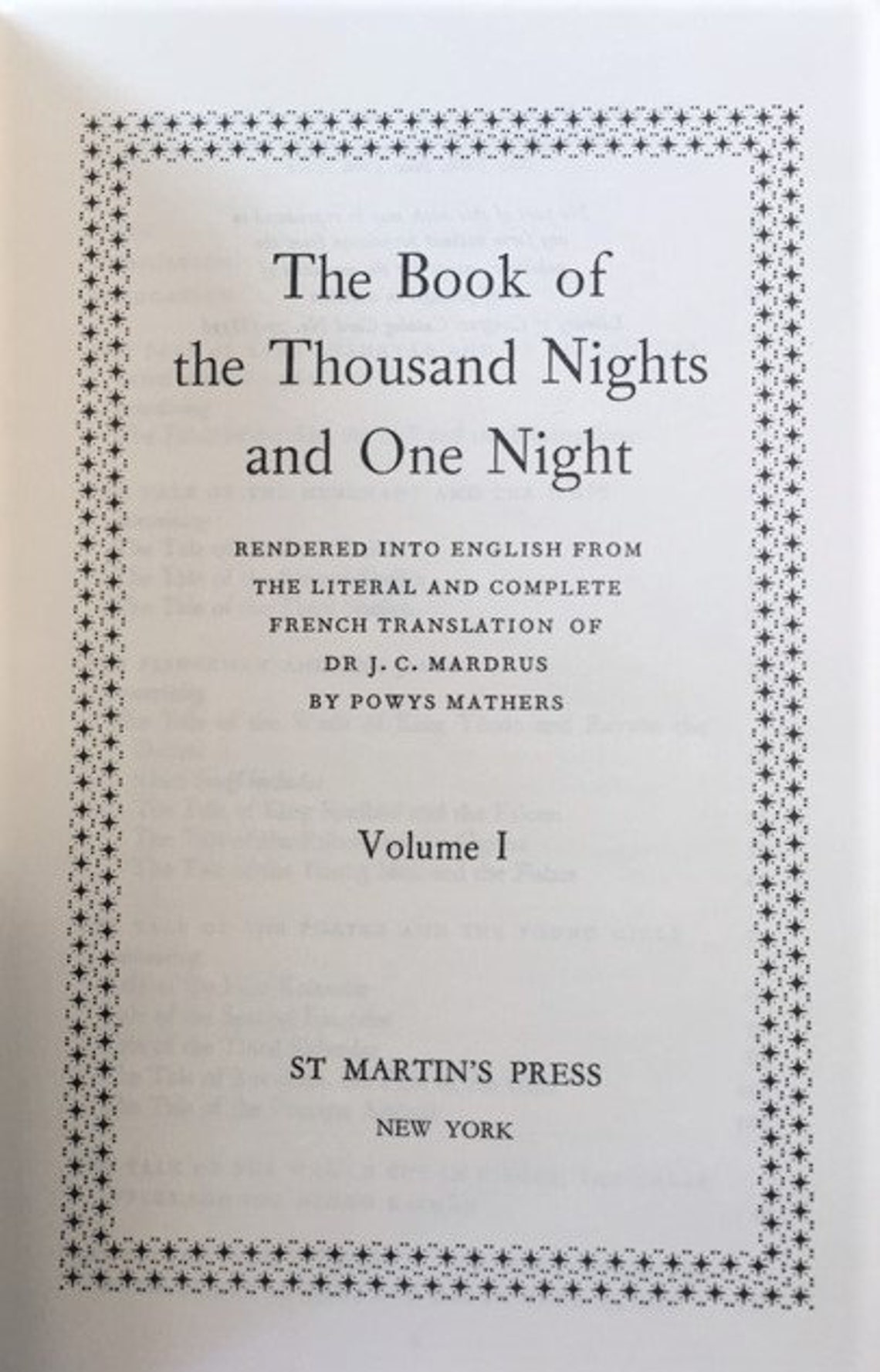 The Thousand Nights and One Night (arabian Nights) - Etsy