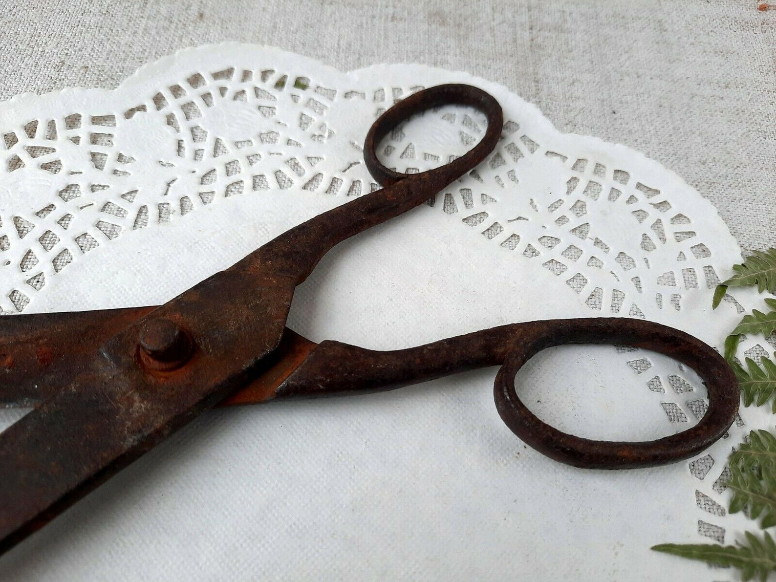 Vintage Antique Hand Iron FORGED Scissors Old Primitive Tool - Etsy