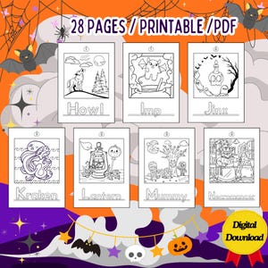 28 Worksheets Printable Halloween Educational Pack /halloween Alphabet ...