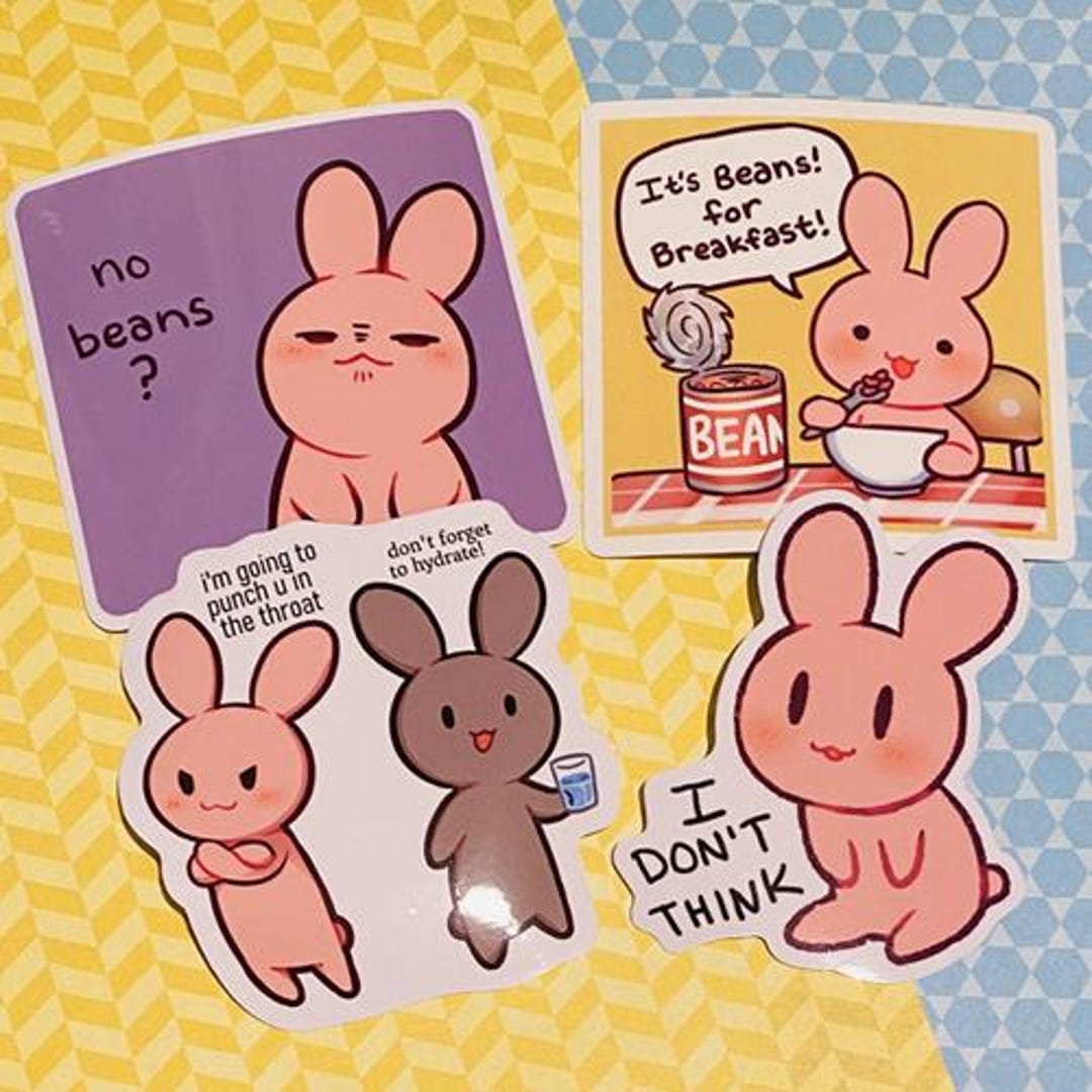 Bunny Sticker Pack - Etsy
