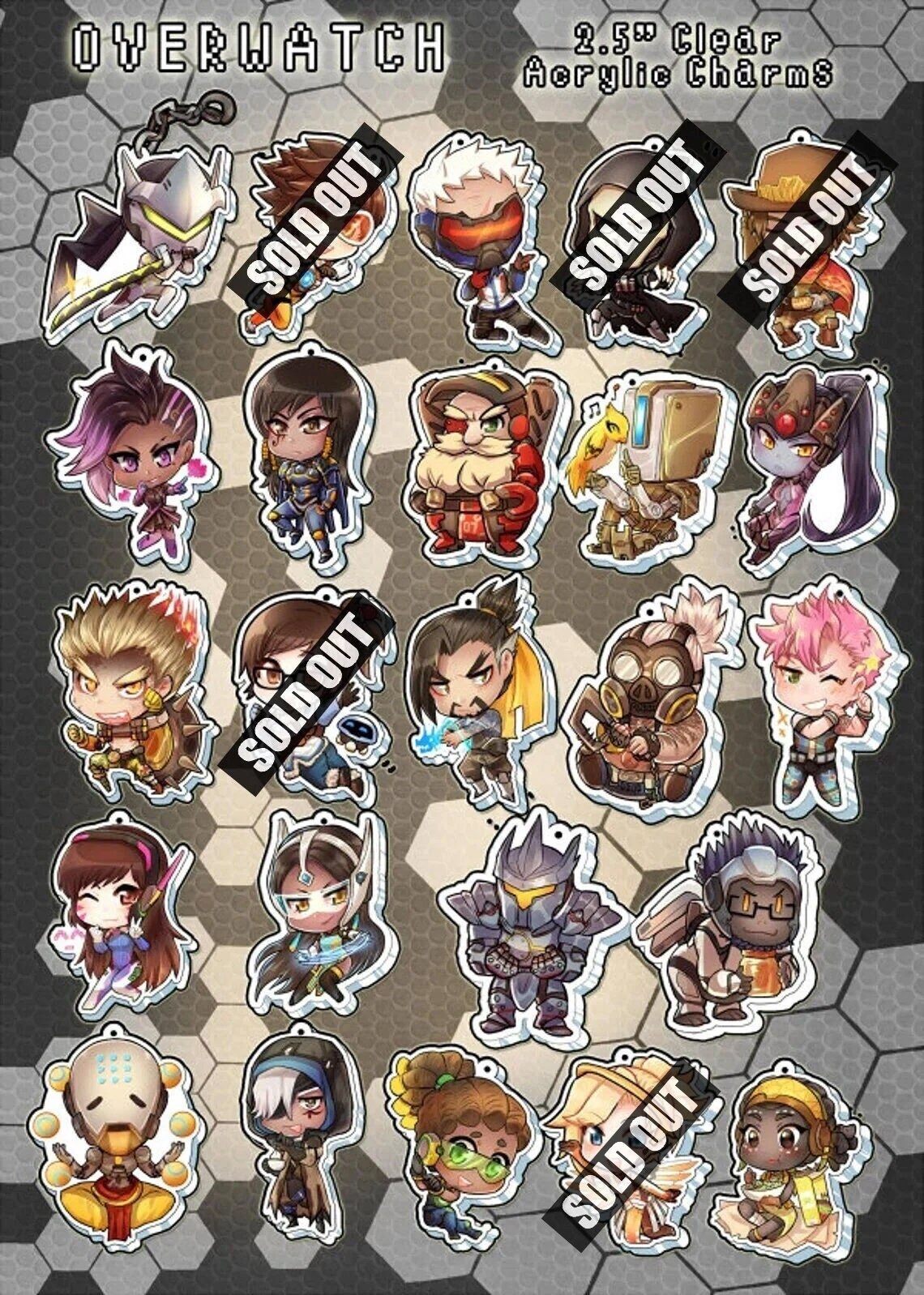 Overwatch Charms Clear Acrylic 2.5 - Etsy