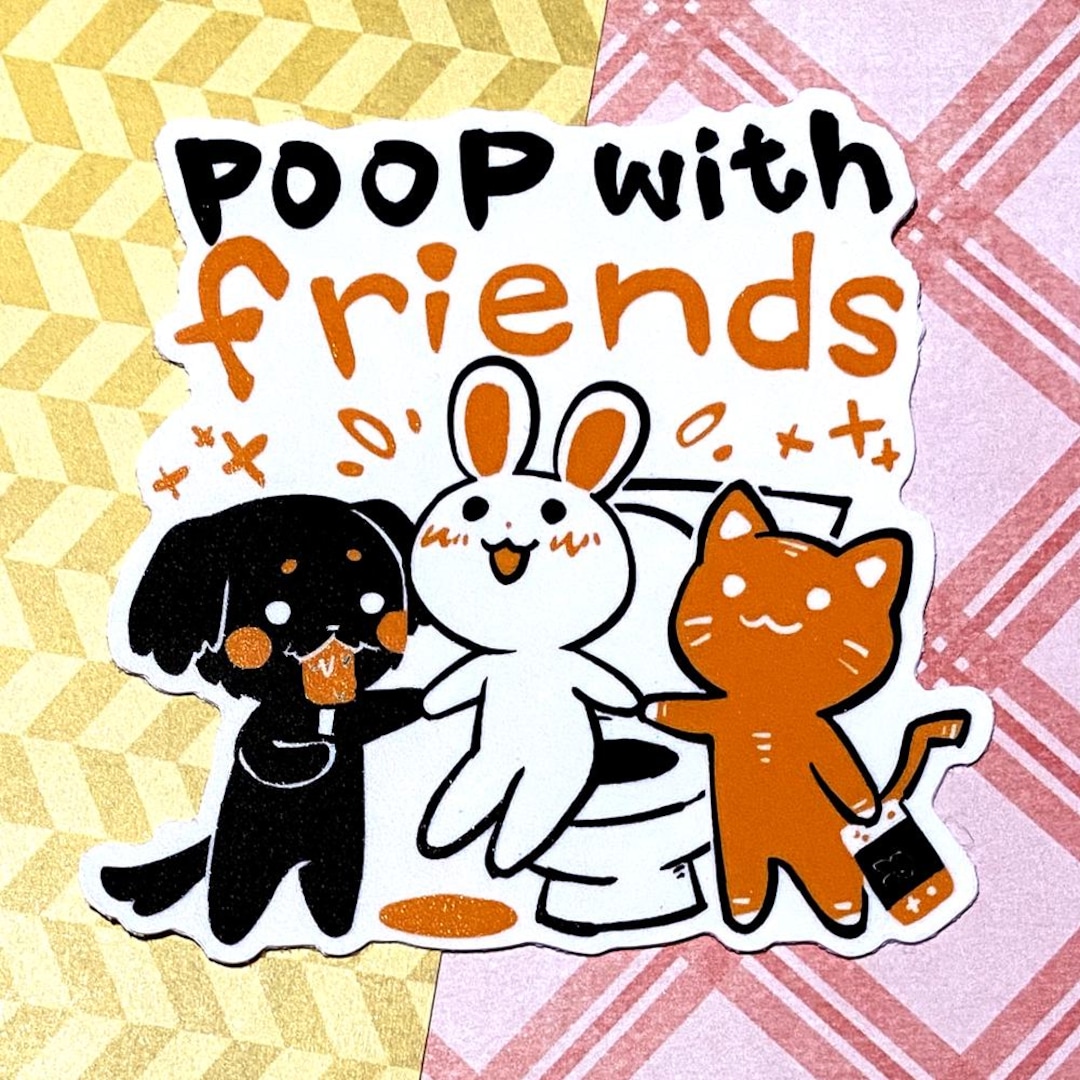 Poop With Friends Sticker - Etsy
