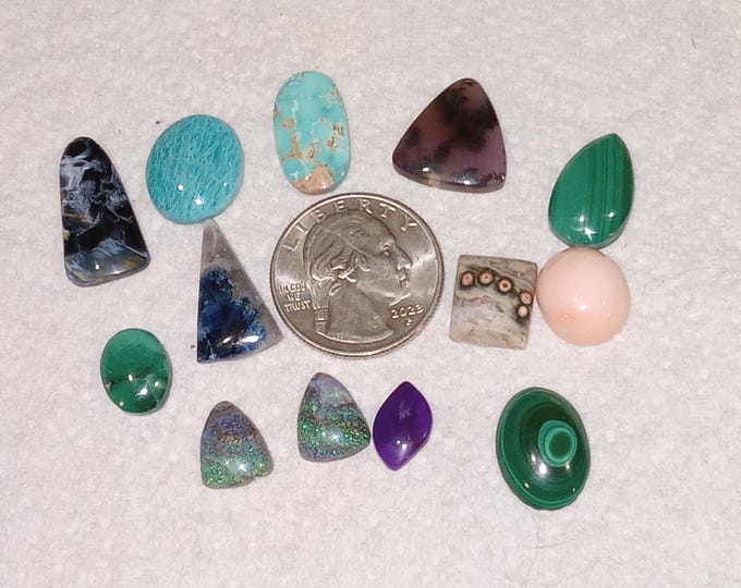 A Lot of 13 Small Cabochons - Etsy