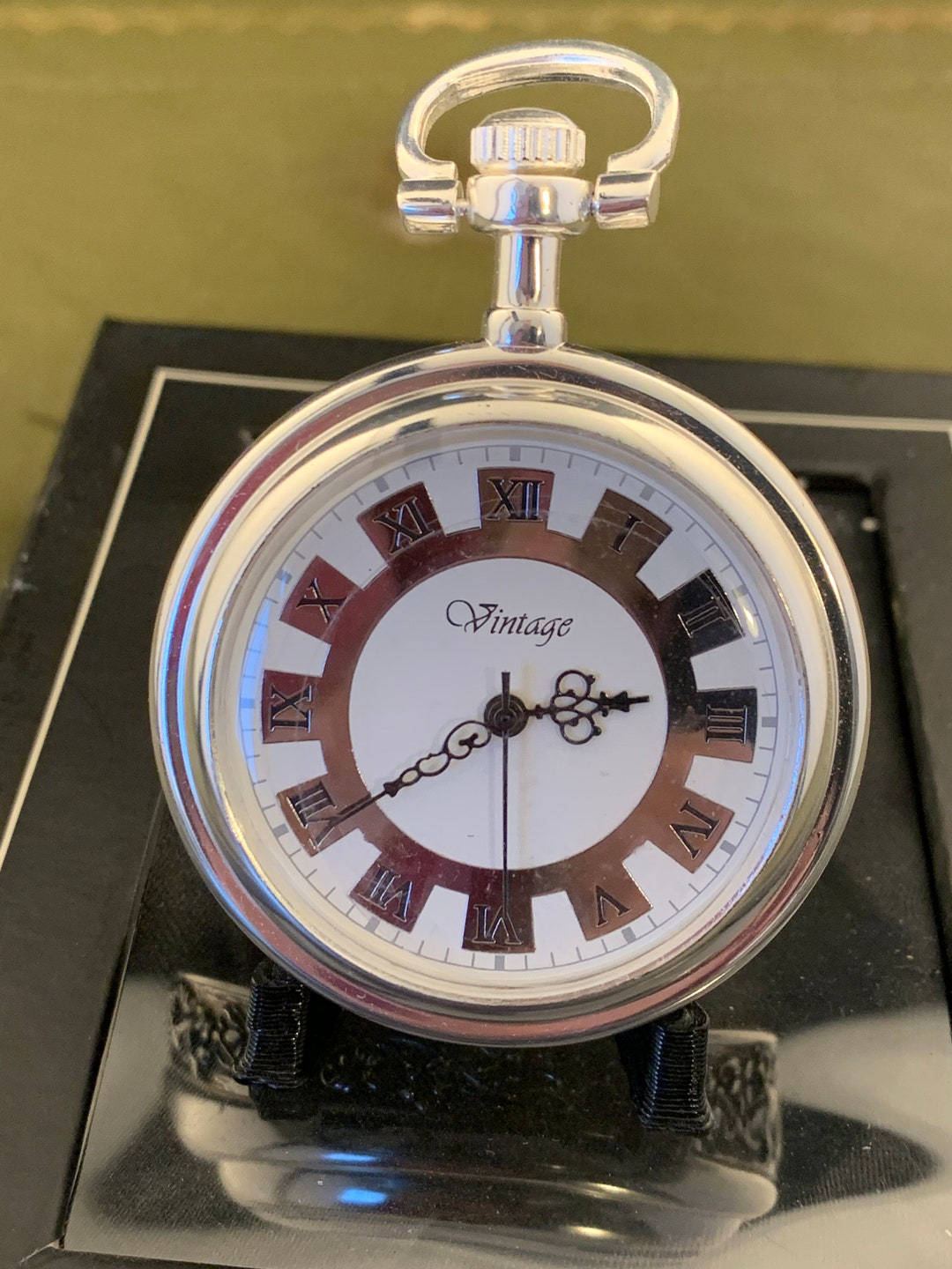 Mechanical Open Face Pocket Watch Vintage Model Silver Plated - Etsy