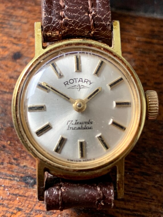 Rotary LADIES 17 Jewel Incabloc Gold Plated Watch Swiss Made | Etsy