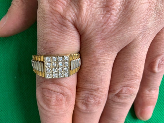 Gents vergoldetem Ring gemasert 925 in Box Etsy