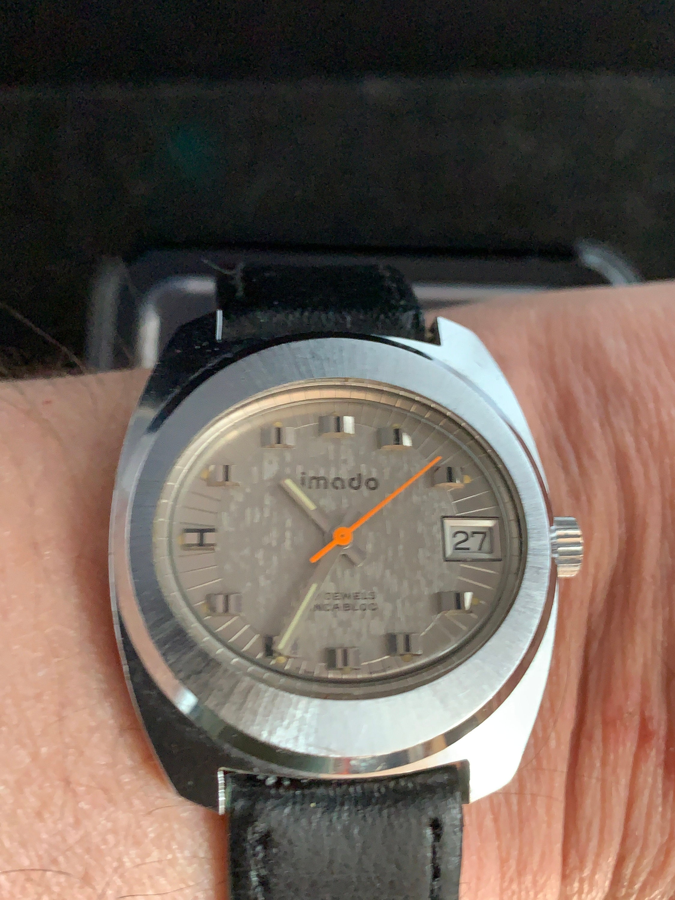 Rare Vintage IMADO Oval Gents Wind up Watch Brushed Steel Dial - Etsy UK