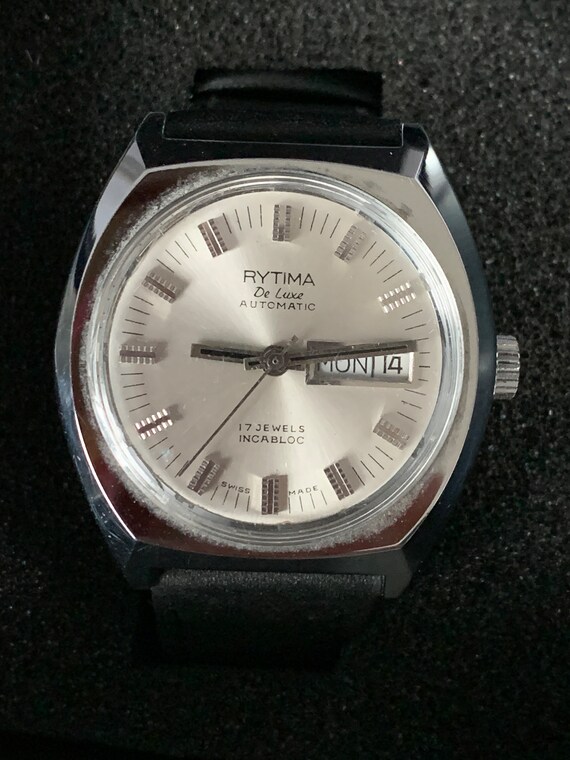 Vintage Swiss Made Rytima Deluxe Day/Date Automatic 7… - Gem
