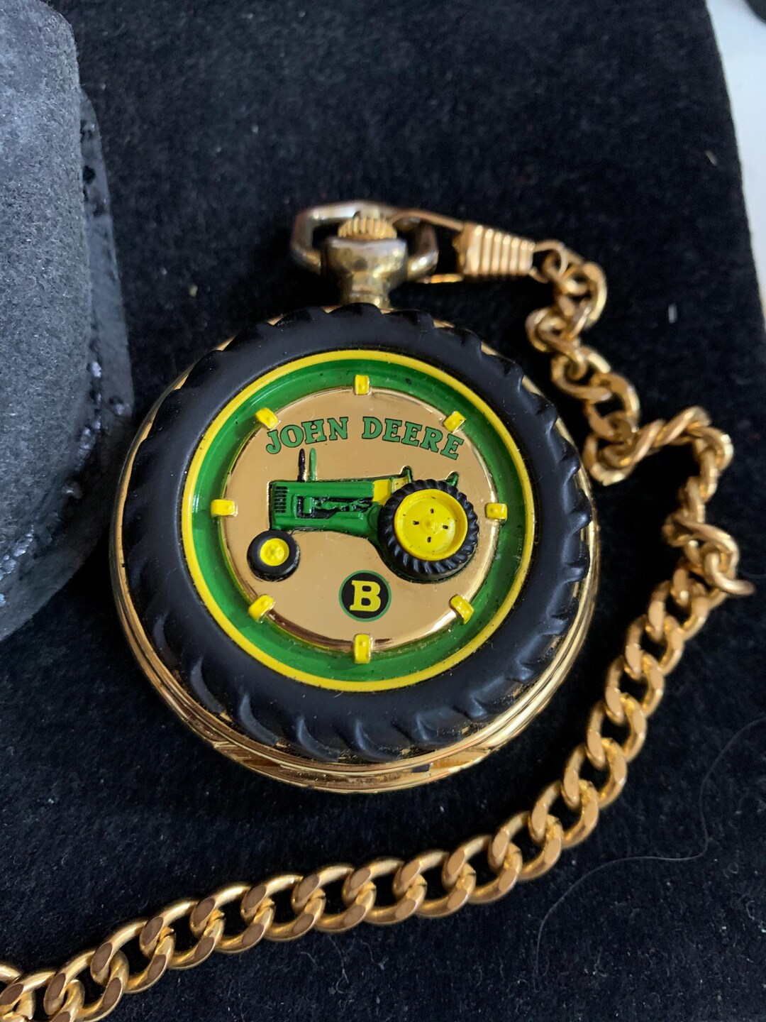 Full Hunter John Deere Model B Tractor Quartz Pocket Watch Quartz ...