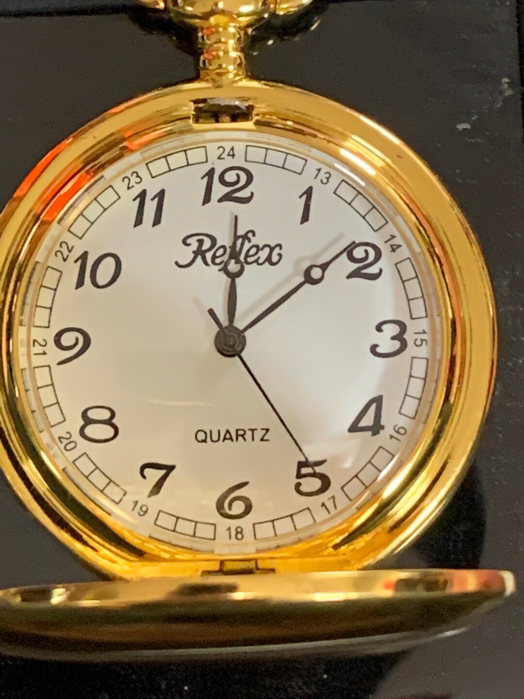 Vintage Reflex Gold Tone Quartz Pocket Watch W Original Chain - Etsy