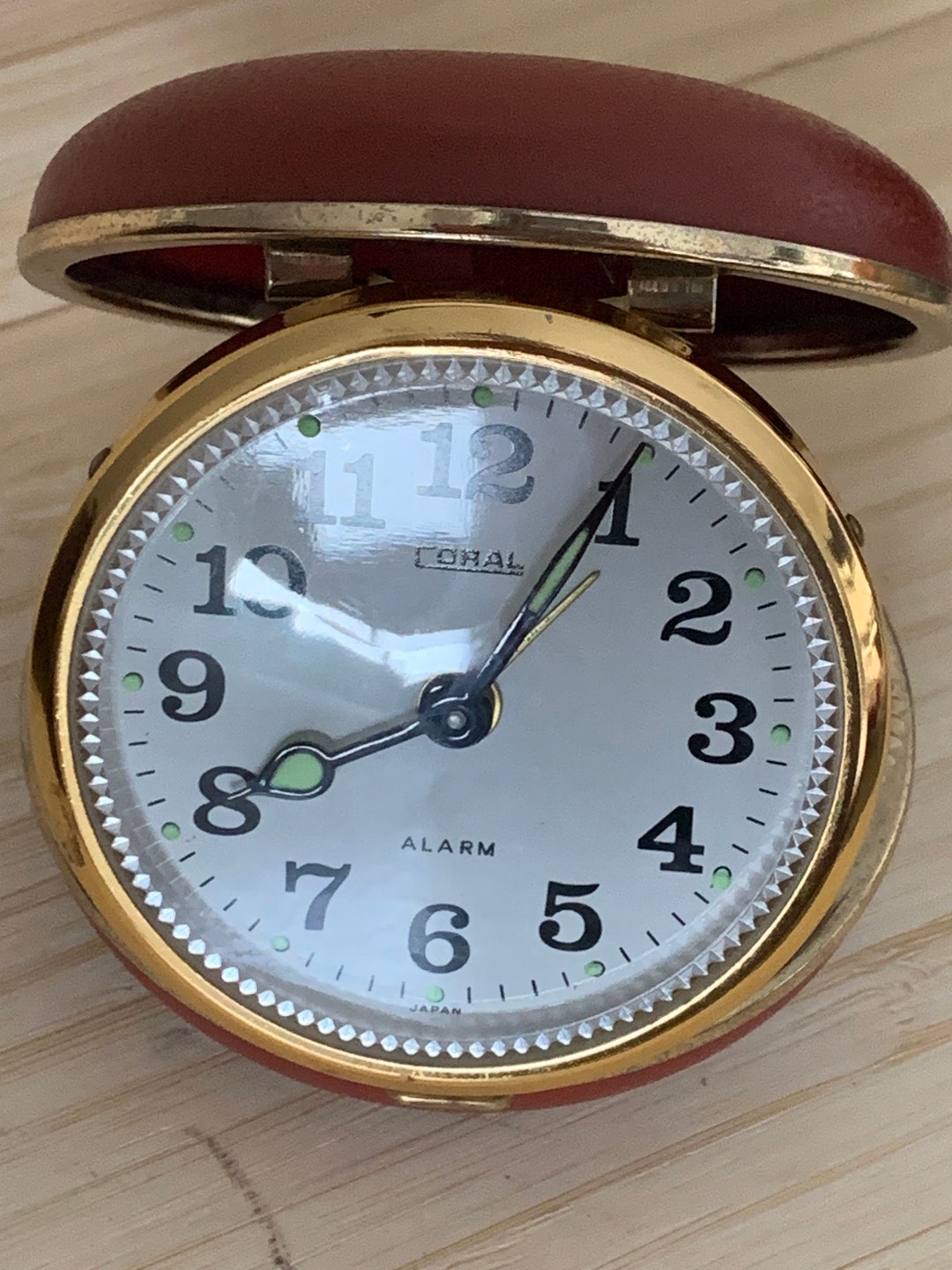 Vintage Alarm Clock Coral Mechanical Made in Japan - Etsy